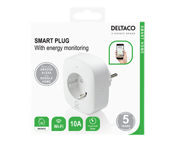 Deltaco Smart Plug Energy Monitor White | NetOnNet