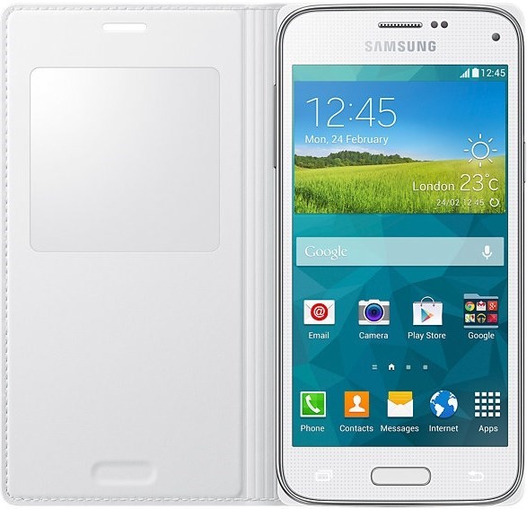 Samsung S-view Cover S5 Mini White | NetOnNet