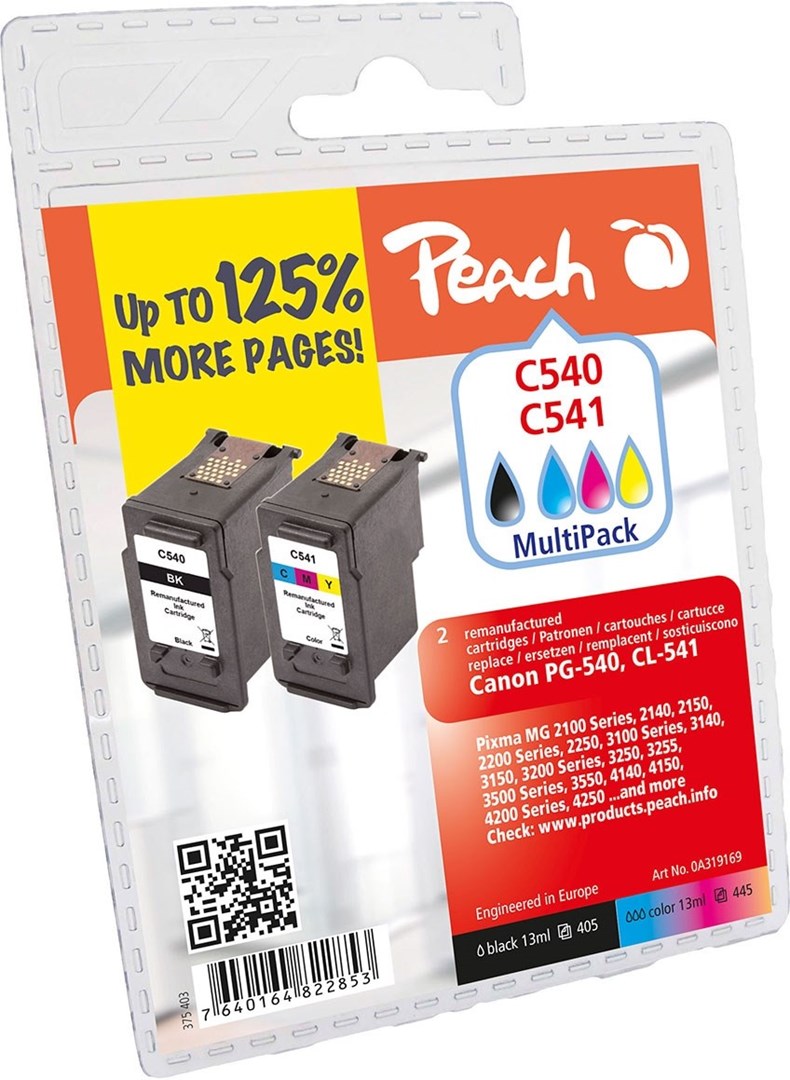 Peach PG-540XL/CL-541XL MultiPack | NetOnNet