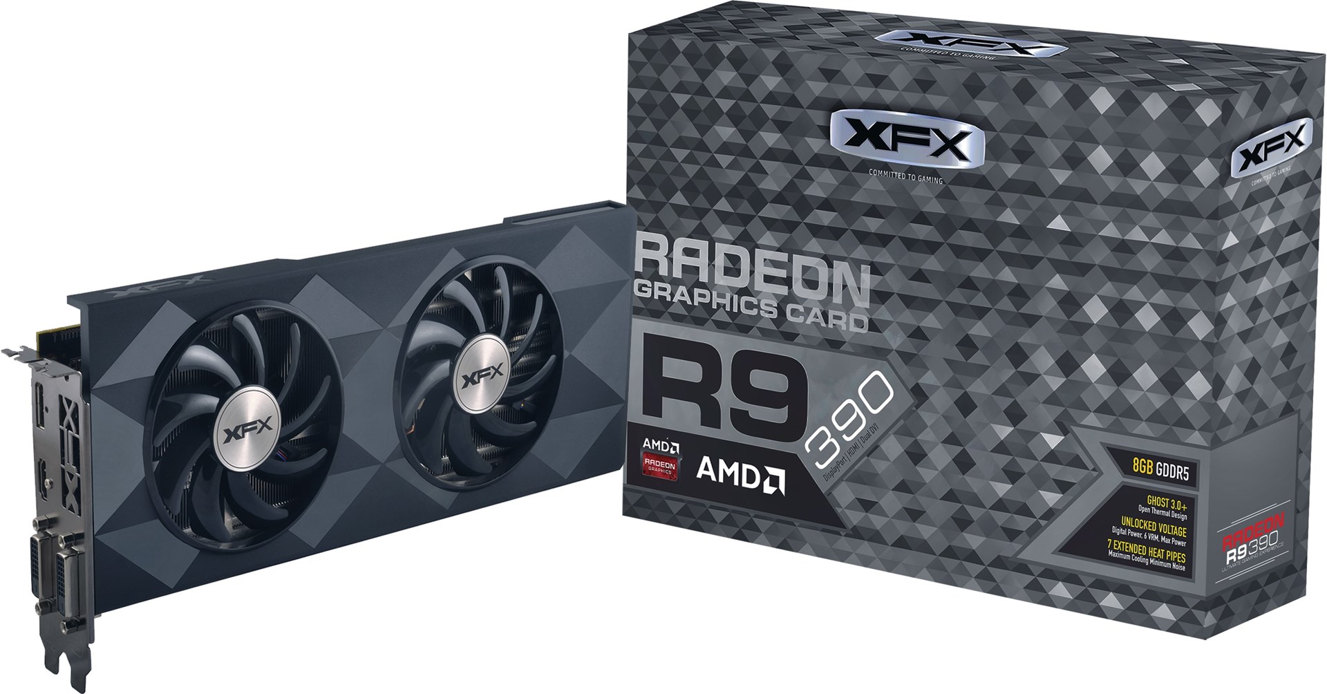 XFX Radeon R9 390 DD 8GB Nye R9 390 Med To Vifter Og 8 GB Minne