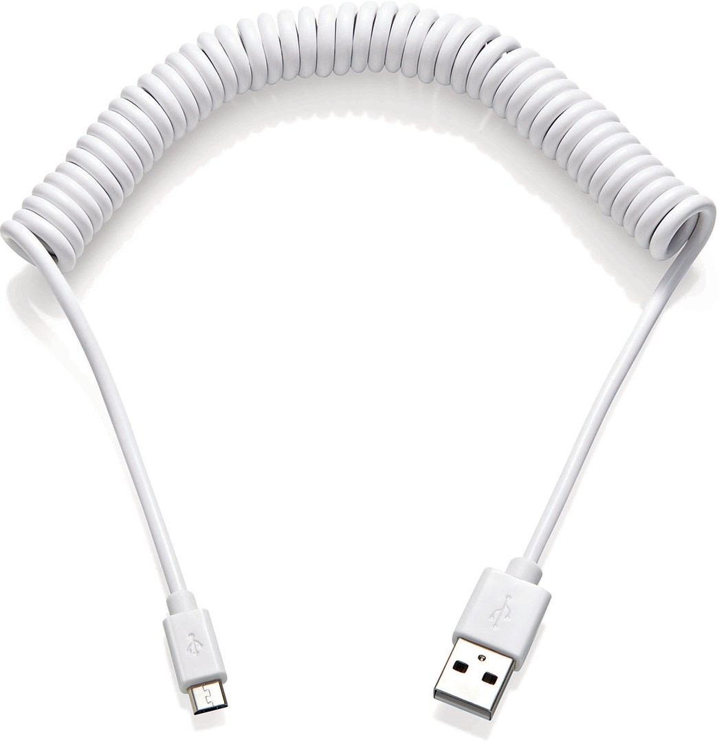 Andersson Coiled USB Micro-USB A Wh 2m | NetOnNet