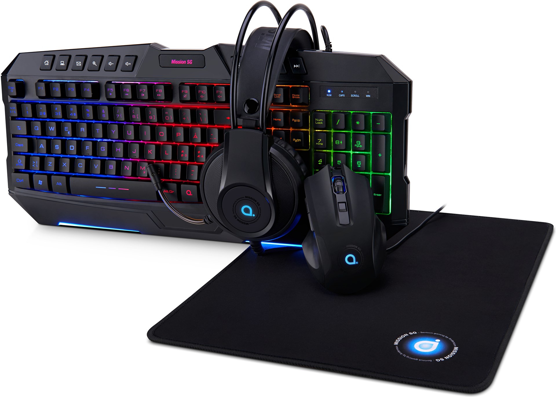 Mission SG GGB 2.1 Gaming Package - Stor gamingpakke med stilig LED ...