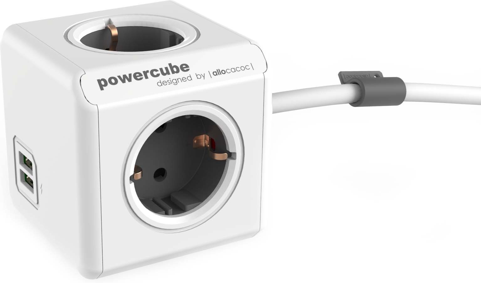 Allocacoc Powercube Extended 1,5 m USB | NetOnNet