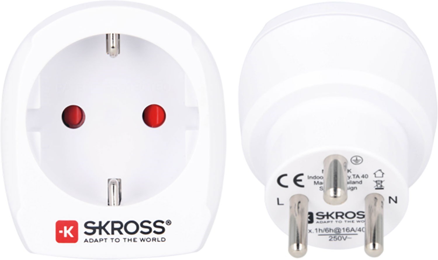 SKROSS Country Travel Adapter - Europe to Denma... | NetOnNet
